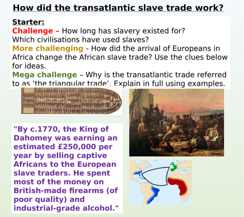Triangular Trade Slavery | Teaching Resources