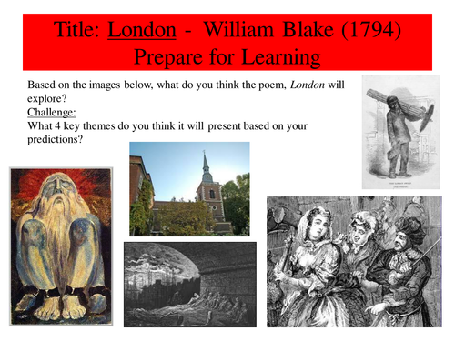 London by William Blake Lesson: AQA English Literature | Teaching Resources