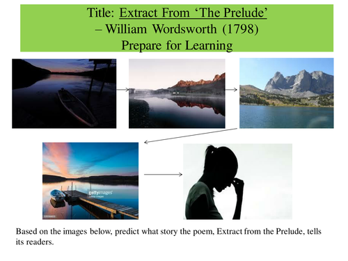 The Prelude by William Wordsworth Lesson: AQA English Literature ...