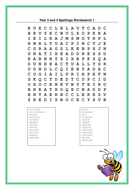 Year 3 and 4 Spellings Wordsearches | Teaching Resources