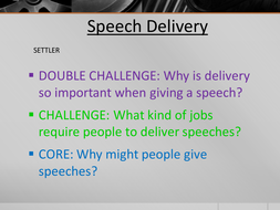Speech Delivery | Teaching Resources