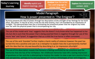 The Emigree Carol Rumens | Teaching Resources