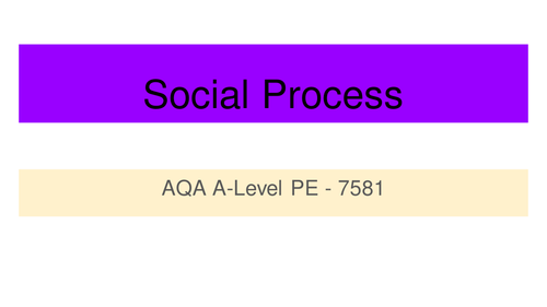 Social Process - AQA A-Level Physical Education (PE) - New ...