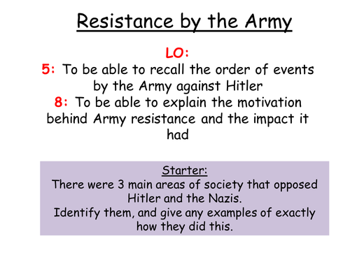 WW2 Germany: July Bomb Plot | Teaching Resources