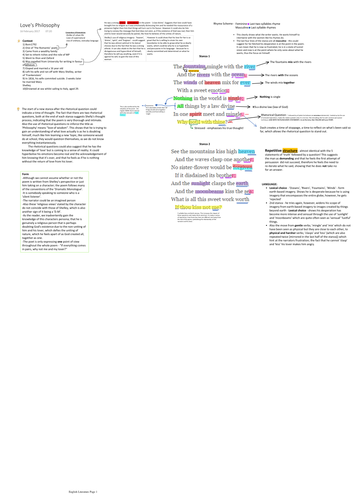 AQA 9-1 English Literature GCSE Poetry - Love and Relationships - Love ...