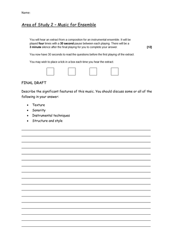 Eduqas GCSE Music for Ensemble - Jazz and Blues Music | Teaching Resources