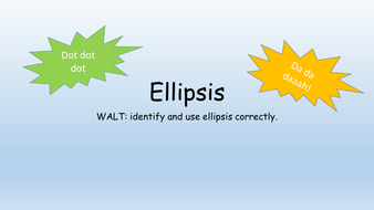 How to use ellipsis | Teaching Resources