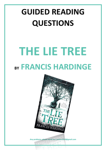 The Lie Tree by Frances Hardinge - Guided Reading Questions and Book ...