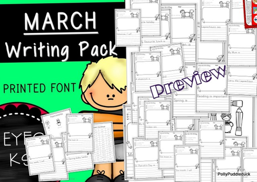 March Writing Pack for Emergent Readers and Writers for EYFS/KS1 ...