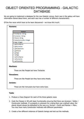 Object Oriented Programming - Visual Basic (Console) | Teaching Resources Object Oriented Programming - Visual Basic (Console) | Teaching Resources