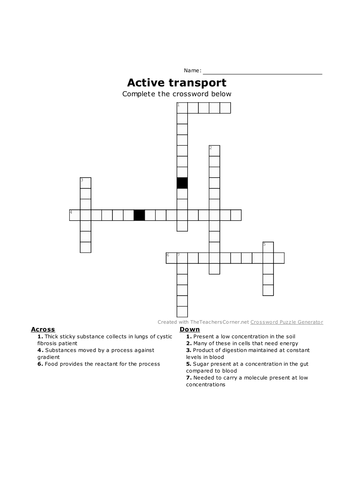 GCSE biology crosswords NEW specification - Lessons 6 to 10 of Chapter ...