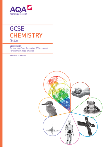 AQA (2018 Exam) GCSE Chem Specs Bookmarked | Teaching Resources