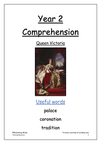 Year 2 comprehension - Queen Victoria - Women's History Month ...