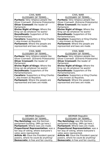English Civil War | Teaching Resources