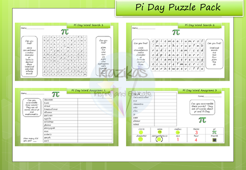 Pi Day Puzzle Pack | Teaching Resources
