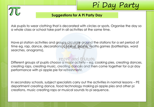 Pi Day Party Pack | Teaching Resources