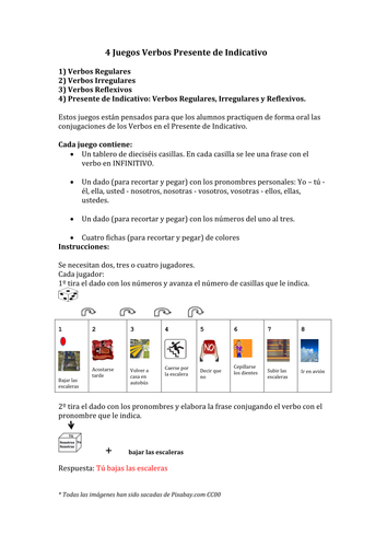BUNDLE. Juegos Conjugación Presente de Indicativo. A1/A2 | Teaching ...