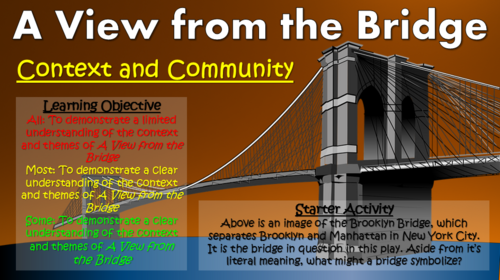 A View from the Bridge Lesson Bundle! | Teaching Resources