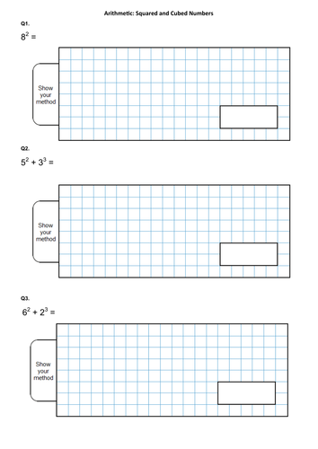 KS2 Maths Arithmetic SAT: squared and cubed numbers | Teaching Resources KS2 Maths Arithmetic SAT: squared and cubed numbers | Teaching Resources