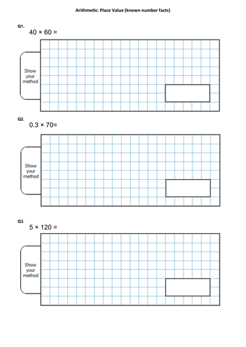 Ks2 Sats Maths Arithmetic Practice Questions Place Value Known Number