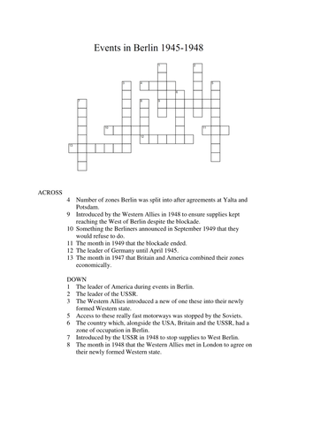 AQA GCSE History Section 1B. Conflict and Tension between East and West ... AQA GCSE History Section 1B. Conflict and Tension between East and West ...