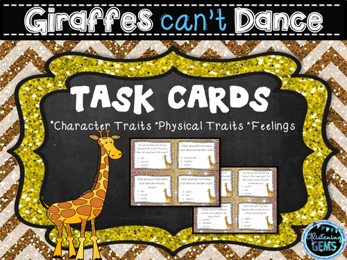 Giraffes Can't Dance Task Cards - Multiple Choice | Teaching Resources