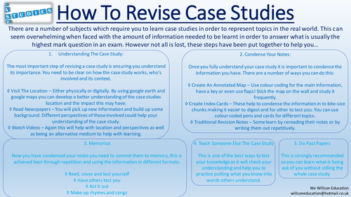 How To Revise A Case Study | Teaching Resources