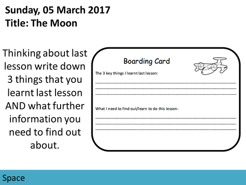 Space Sequence of Lessons | Teaching Resources