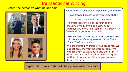 Transactional Writing: EDEXCEL | Teaching Resources