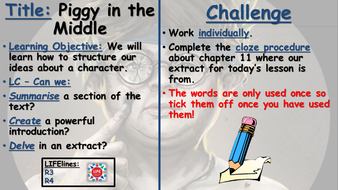Lord of the Flies - Piggy's Death | Teaching Resources