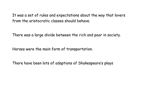 Context of Romeo and Juliet | Teaching Resources