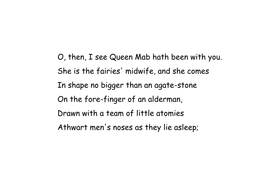 Romeo and Juliet - Queen Mab analysis | Teaching Resources