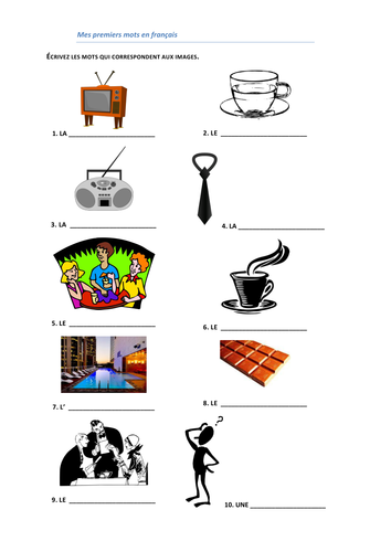 FRENCH: MOTS PASSE-PARTOUT (Introductory activity in French language ...