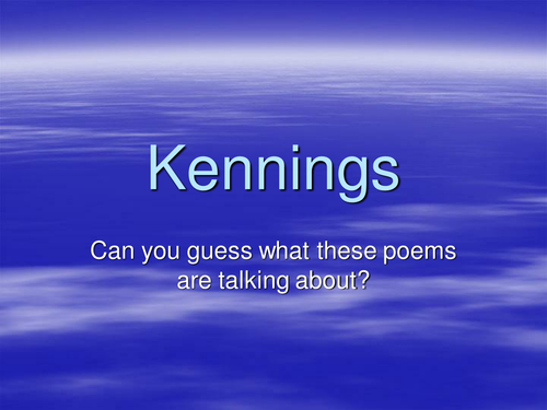 Kennings- Year 4 Poetry Planning | Teaching Resources