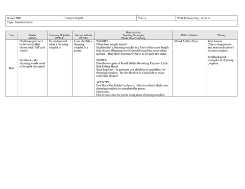 Kennings- Year 4 Poetry Planning | Teaching Resources