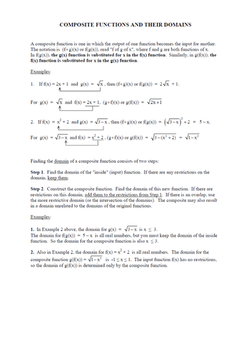 Composite Functions | Teaching Resources