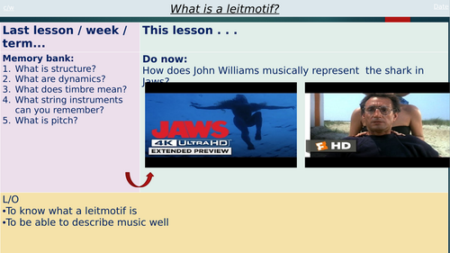 GCSE Film Music Lesson 2 | Teaching Resources