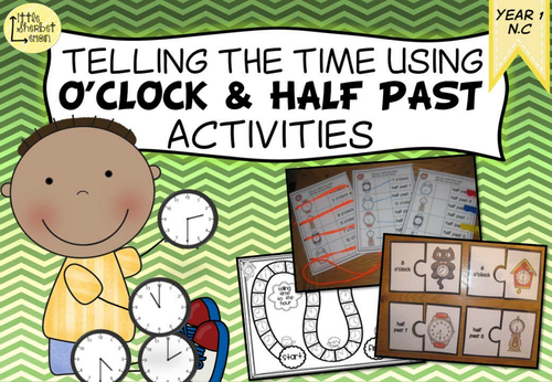 Telling the Time - O'clock and Half Past Activities | Teaching Resources