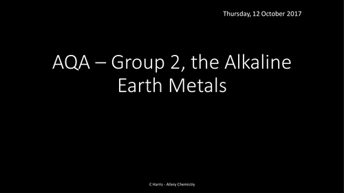 NEW AQA Yr1 Group 2, The Alkaline Earth Metals Revision | Teaching ...