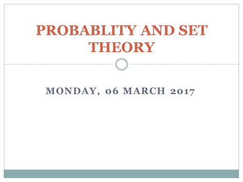 Probability: Set theory & Venn diagrams | Teaching Resources
