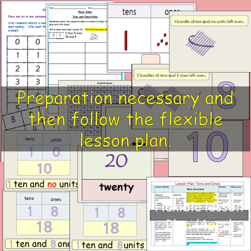 Place Value Tens and Ones Units Presentations Lesson Plan Practical ...