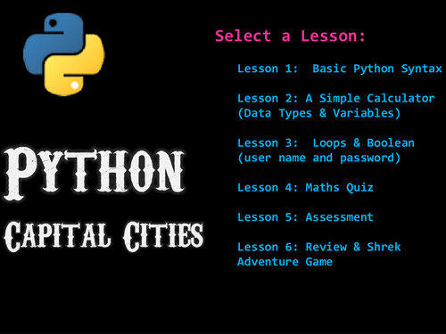 Python - Capital Cities | Teaching Resources