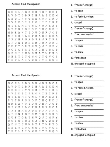 New AQA GCSE Spec: Spanish General Vocab revision | Teaching Resources
