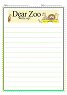 Dear Zoo Literacy Worksheets - Year One | Teaching Resources