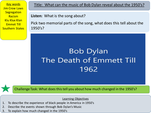 Civil Rights: What does the music of Bob Dylan tell us about the 1950's ...