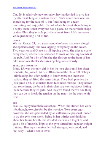 AQA AS Level English Language - Gender and Representation: #thisgirlcan ...