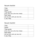Recount examples KS1 | Teaching Resources