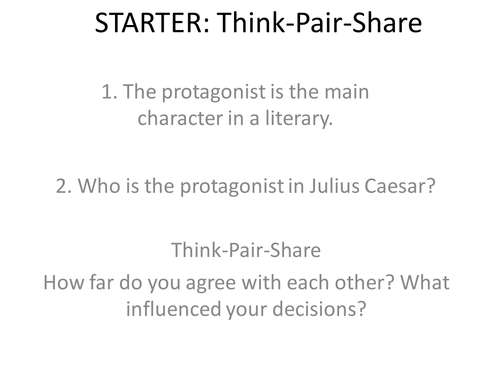 Julius Caesar: Debating the protagonist | Teaching Resources