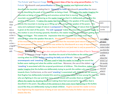 Poetry AQA Power and conflict(new spec.2017) question with model answer ...