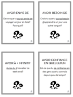 French avoir expressions speaking prompt cards, exercise, list and ...